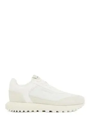 Emporio Armani Cordura Sneakers With Suede Details - White