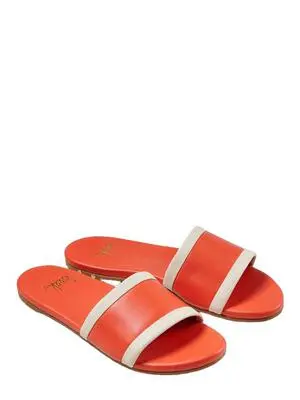 Beek Shorebird Leather Slide Sandal - Stripe