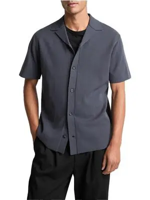 Vince Merino Wool Cabana Shirt - Denim