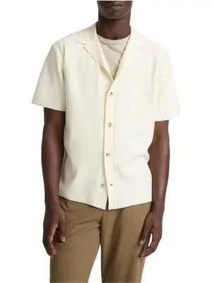 Vince Merino Wool Cabana Shirt - Natural