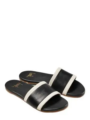 Beek Shorebird Leather Slides - Black