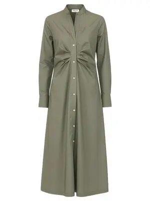 CALLAS MILANO Genny Long Sleeve Shirt Dress - Green