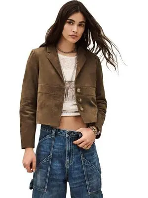 BA&SH Morfeo Suede Leather Jacket