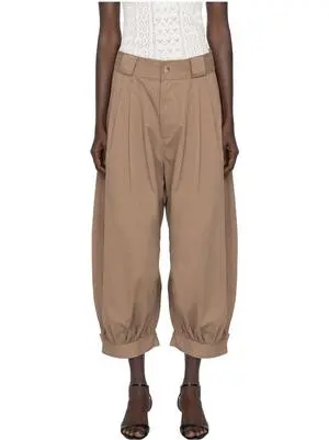 Sea Lois Twill Balloon Pants Brown