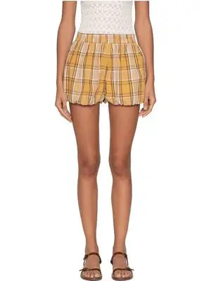 Sea Copeland Plaid Shorts - Yellow