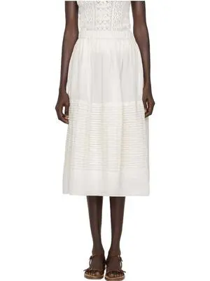 Sea Midi Skirt - White