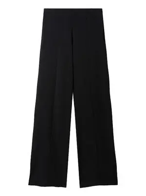 Stella McCartney Compact Knit Straight-leg Trousers - Black