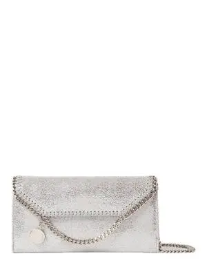 Stella McCartney Falabella Flap Continental Wallet - Silver