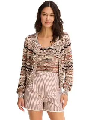 Allison Miller Cardigan - Animal Print / Pink