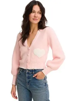 Allison Heart Piper Cardigan - Pink
