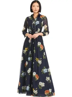 Sachin & Babi Embellished Addison Gown - Navy