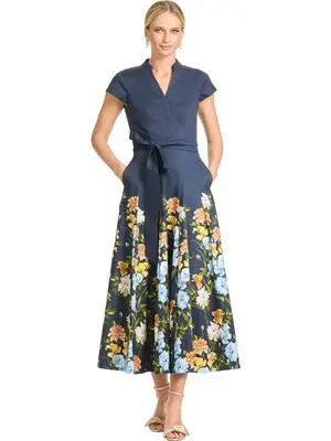 Sachin & Babi Ganika Wildflowers Degrade Dress - Navy