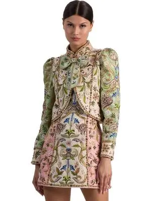Alice + Olivia Ilaria Embroidered Jacket - Multicolor
