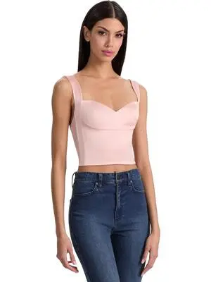 Alice + Olivia Eve Bustier Top - Neutral
