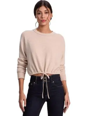 Alice + Olivia Bernetta Cropped Cashmere Pullover - Neutral