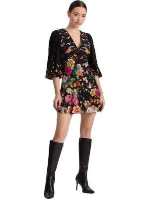 Alice + Olivia Irene Mini Dress - Black
