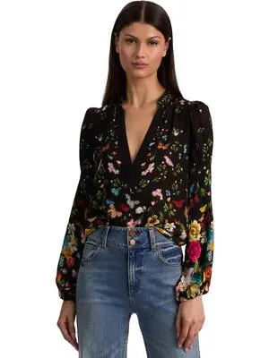 Alice + Olivia Helen Blouse - Black