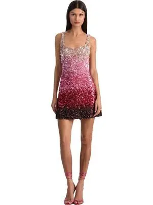 Alice + Olivia Eve Embellished Mini Dress - Pink