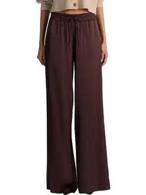 Alice + Olivia Kenley Palazzo Pant - Brown / Pink / Yellow