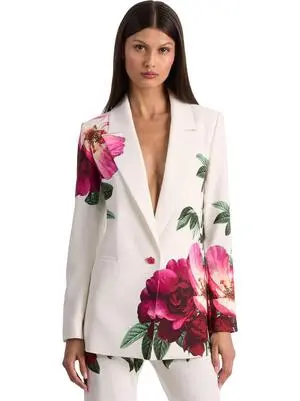 Alice + Olivia Denny Boyfriend Blazer - White