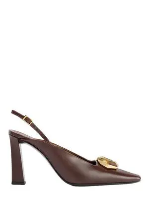 GIUSEPPE ZANOTTI Brendha Iside 90 Slingback Pumps Gold