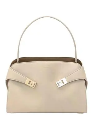 FERRAGAMO Medium Hug Soft Shoulder Bag - Neutrals
