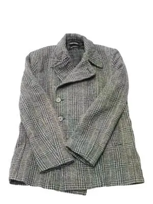 Marc Jacobs Plaid Pea Coat - Grey