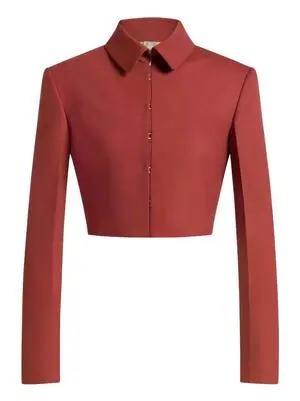 Alberta Ferretti Collared Jacket - Red