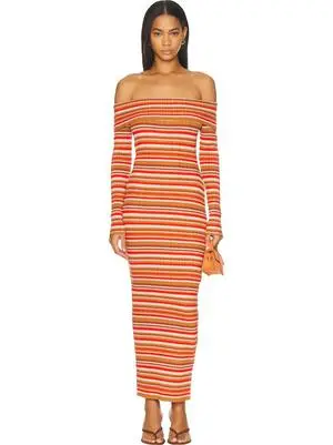 BANANHOT Bonnie Maxi Dress - Bayadere Rib Stripes