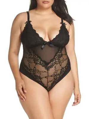 OH LA LA CHERI Valentine Lace Teddy - Black