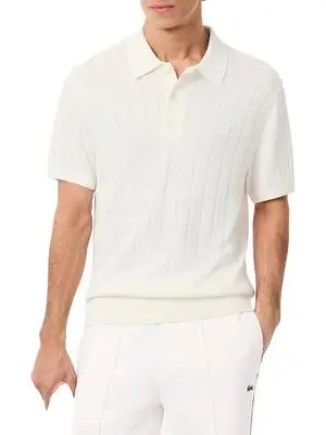 Lacoste Classic Fit Rib Polo - Flour