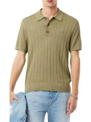 Lacoste Classic Fit Rib Polo Olive