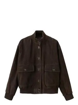 Mango Suede Jacket - Brown