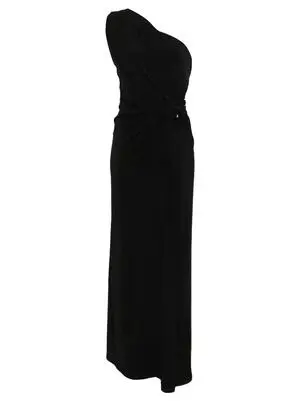 ELEH One-shoulder Knotted Dress - Black