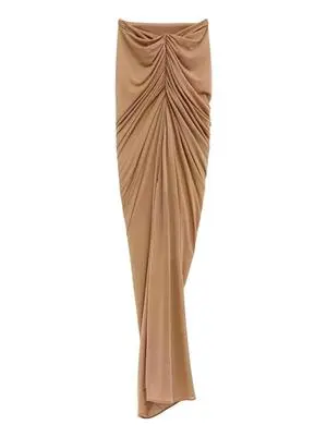 Atlein Draped-effect Skirt - Brown