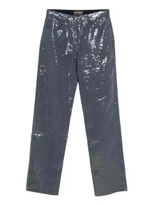 MVP WARDROBE Sequin Embellishment Trousers - Grey