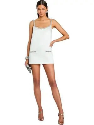 Retrofete Reilly Embellished Mini Dress - White/silver