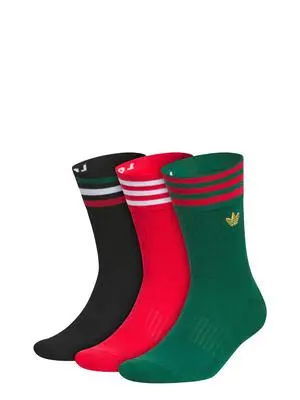 Adidas Mexico Roller 3-pack Crew - Black / Scarlet / Collegiate Green