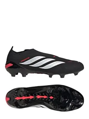 Adidas Predator League Laceless Firm Ground Soccer Boots - Core Black / Cloud White / Lucid Red