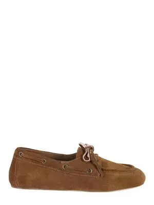 3JUIN Lace-up Boat Shoes - Brown
