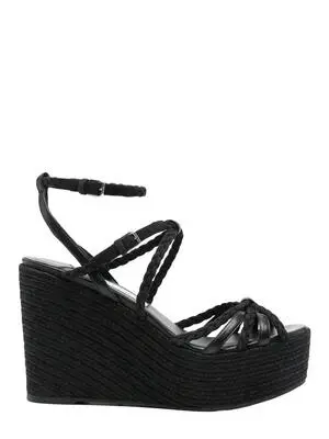 JIMMY CHOO Braided Knot Sandals - Black