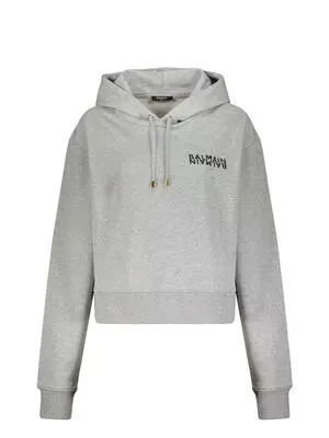 Balmain Logo Hoodie - Grey