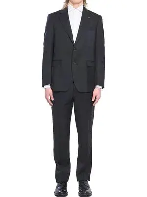 LARDINI Feeling Button Single-breasted Suit - Black