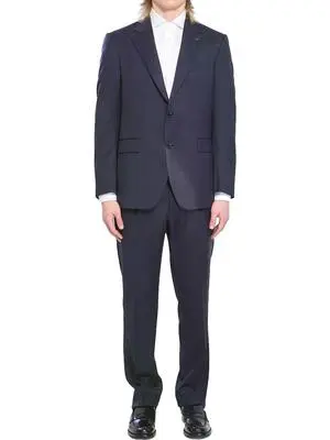LARDINI Single-breasted Lapel Pin Suits - Blue