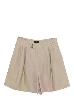 ELEH Pleated Button Shorts - Neutrals