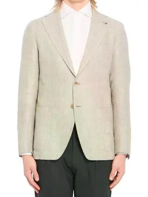 Tagliatore Patch Pocket Linen Jacket - Neutrals