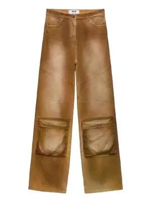 MSGM Flap-pocket Trousers - Brown