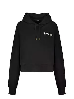 Balmain Logo Hoodie - Black