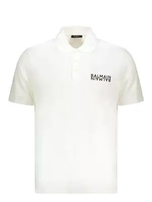 Balmain Cotton Polo Shirt - White