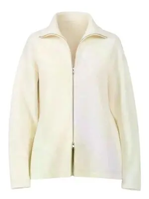 Soft Goat Double-zip Cardigan - White